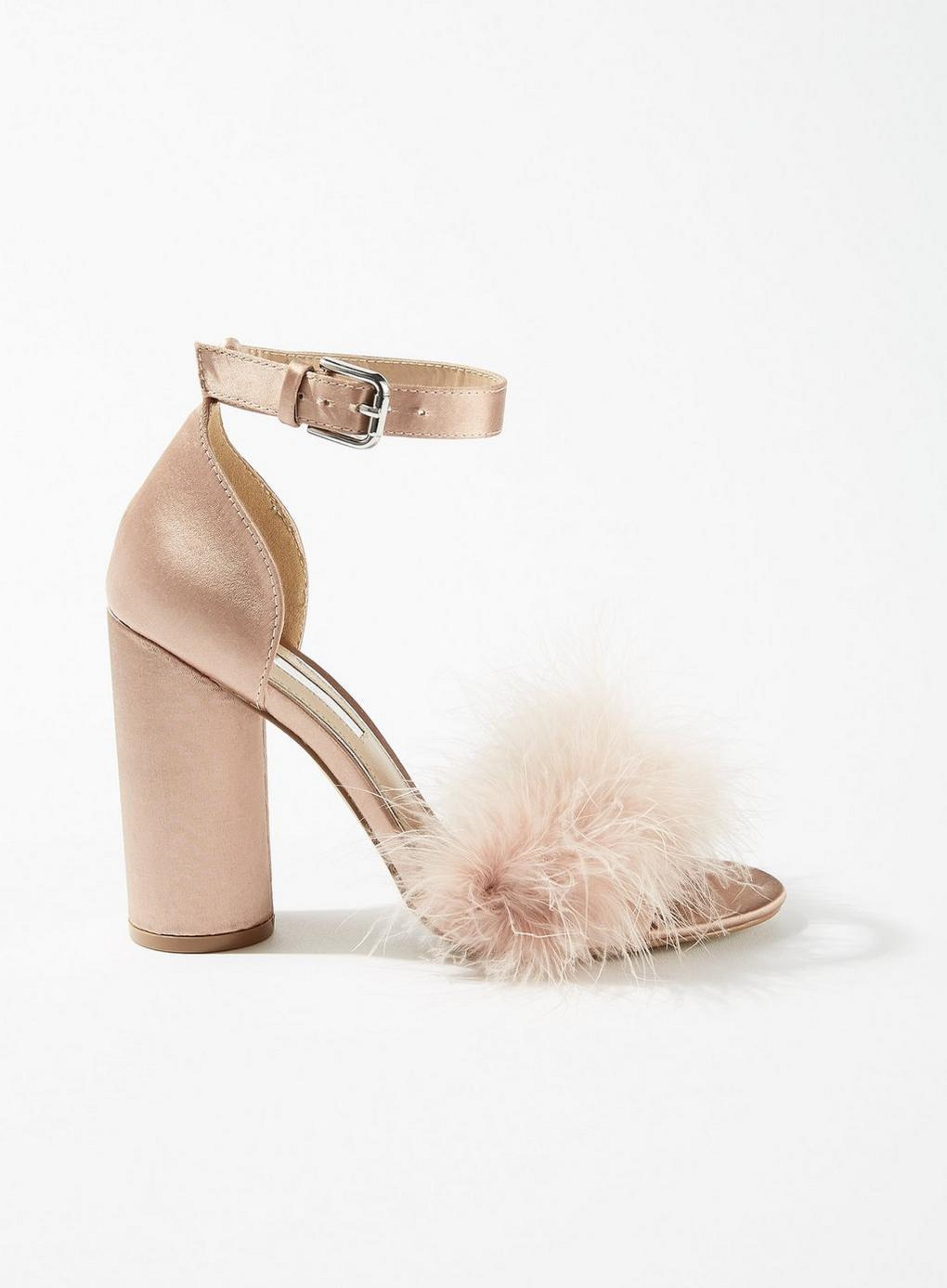 Feather Block Heel Sandals, £39 – Styletto Mag